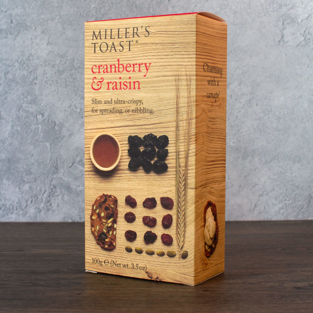 Shop | Miller's Toast Cranberry & Raisin - Cheese Cuisine